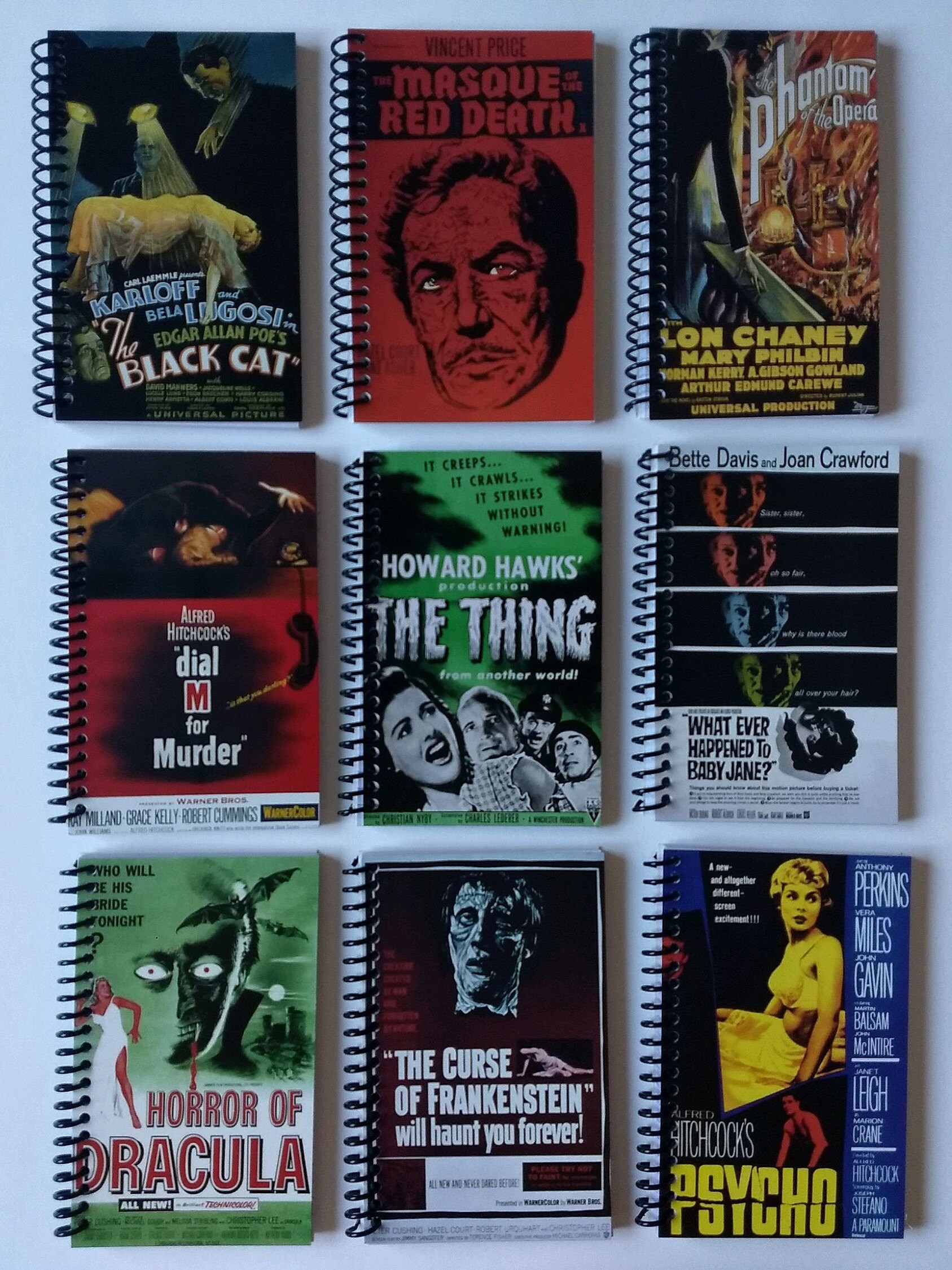 Mini Classic Horror Movie Poster Spiral Notebooks | Etsy