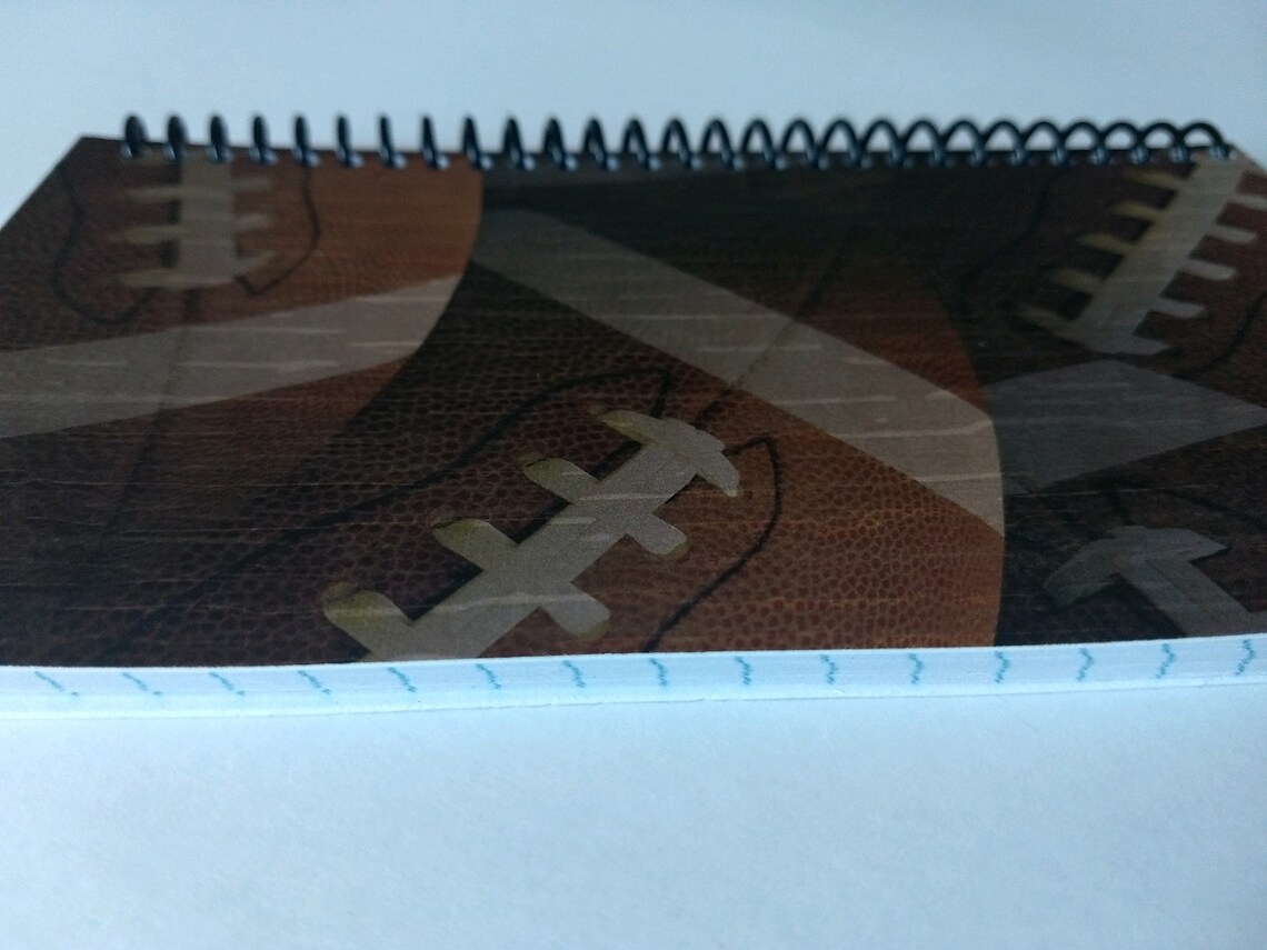 Football Spiral Notebook Hand Made From Specialty Paper - Etsy