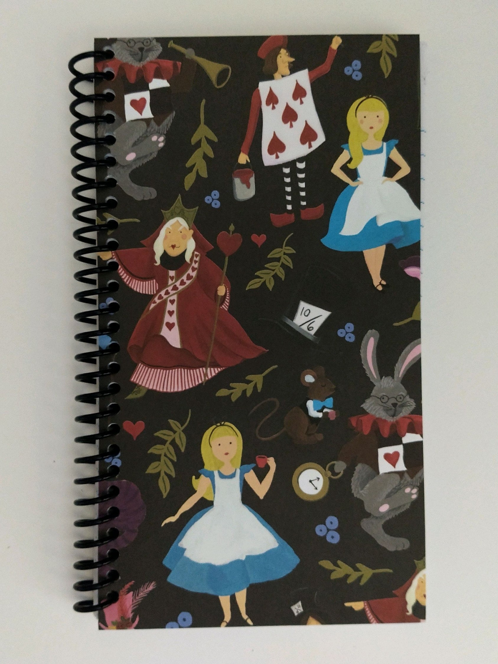 Alice in Wonderland Spiral Notebook Hand Made From Specialty - Etsy
