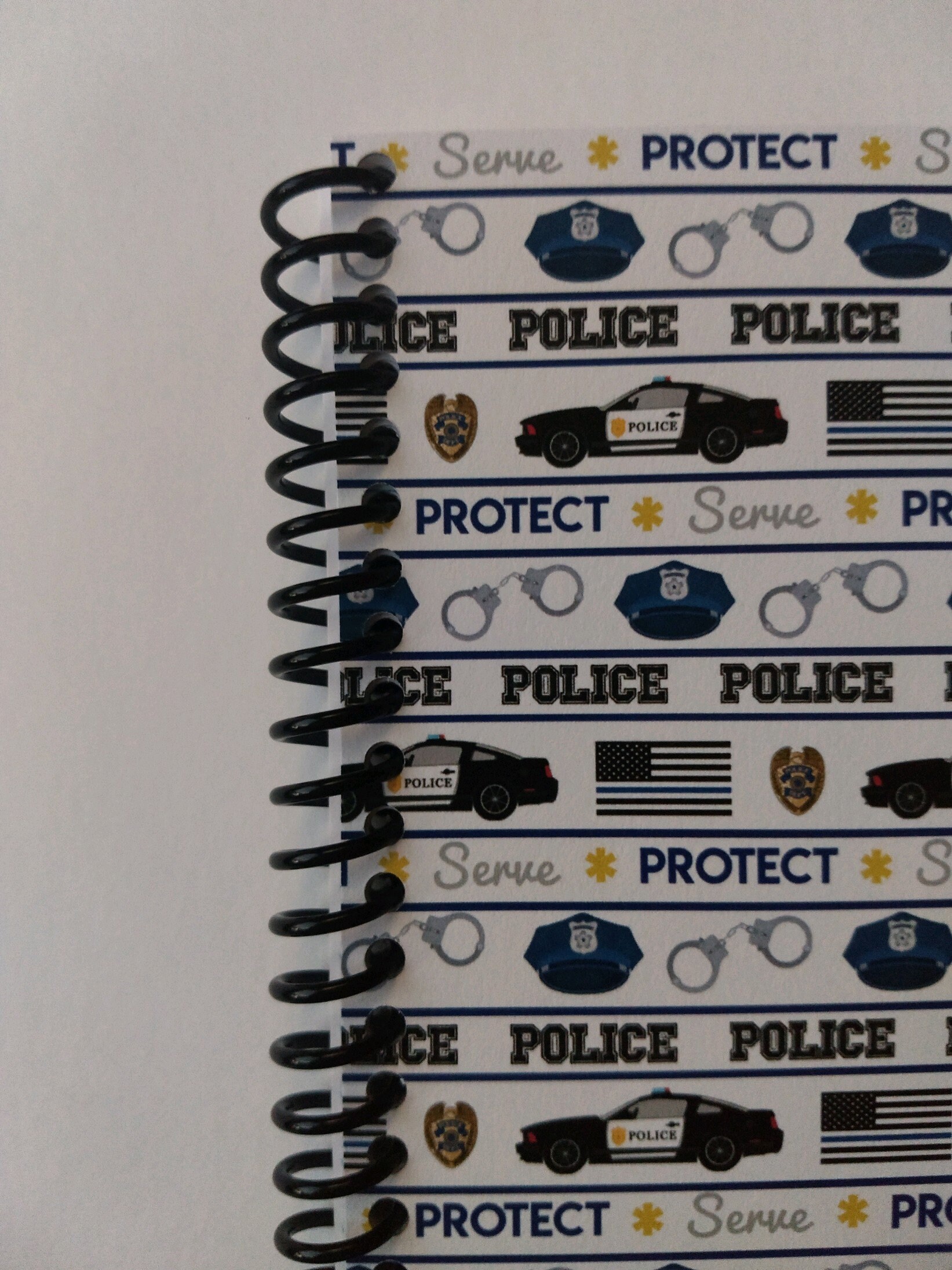 Police Spiral Notebook Hand Made From Specialty Paper | Etsy
