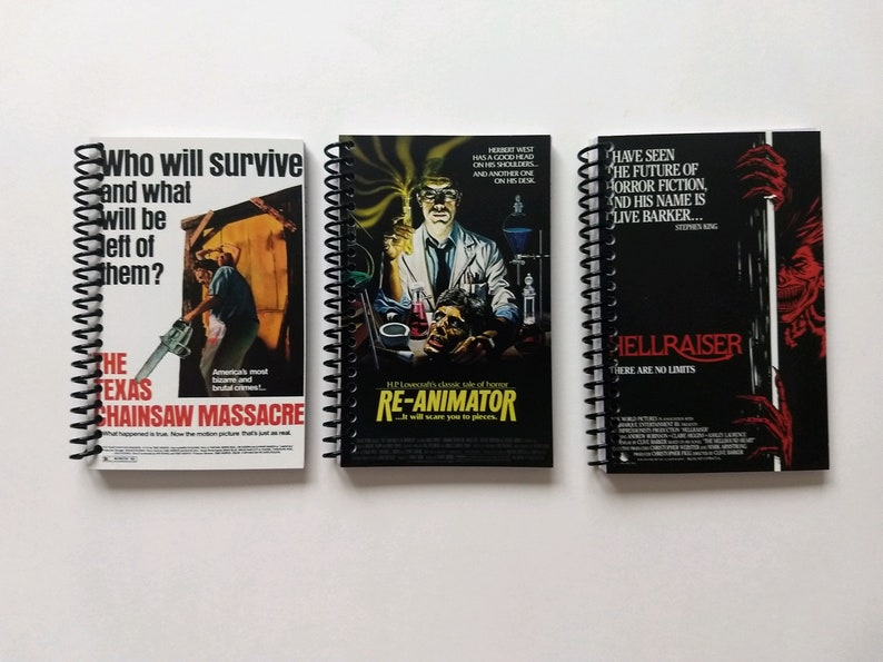 Mini Horror Movie Poster Spiral Notebooks | Etsy