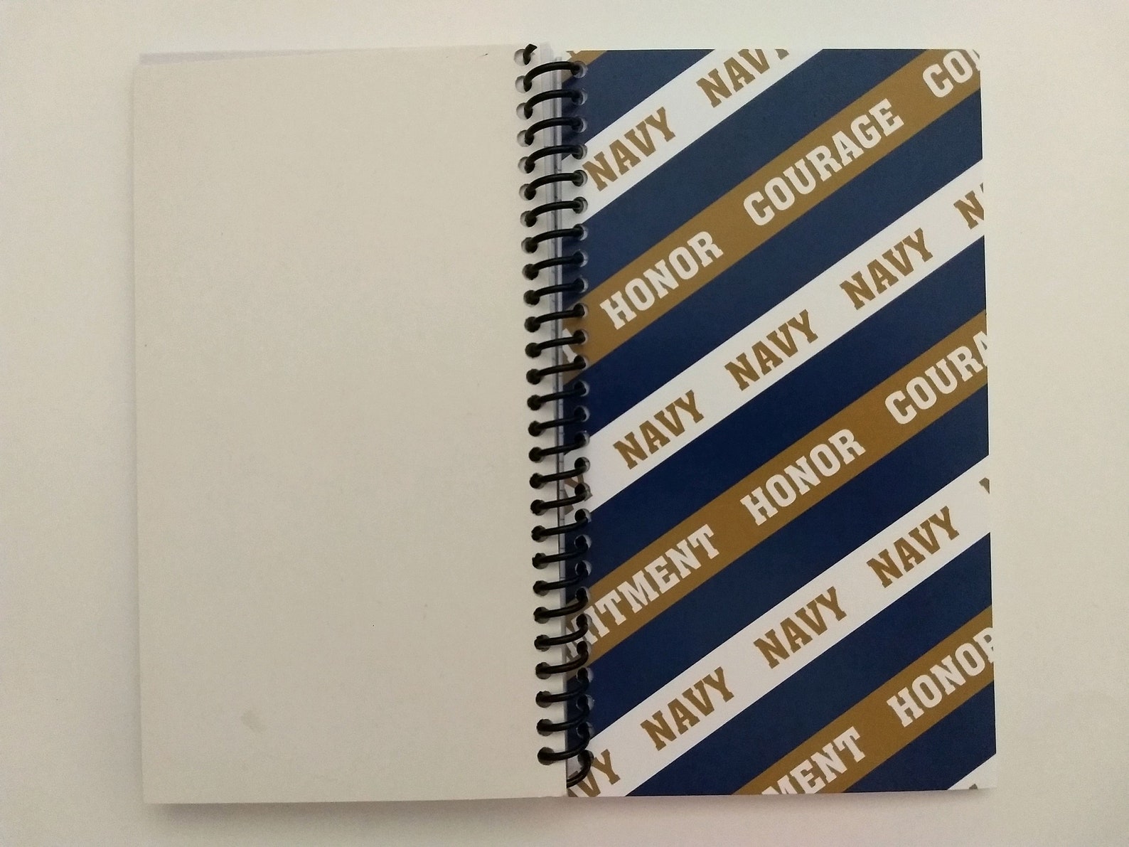 Navy Spiral Notebook Hand Made From Specialty Paper | Etsy