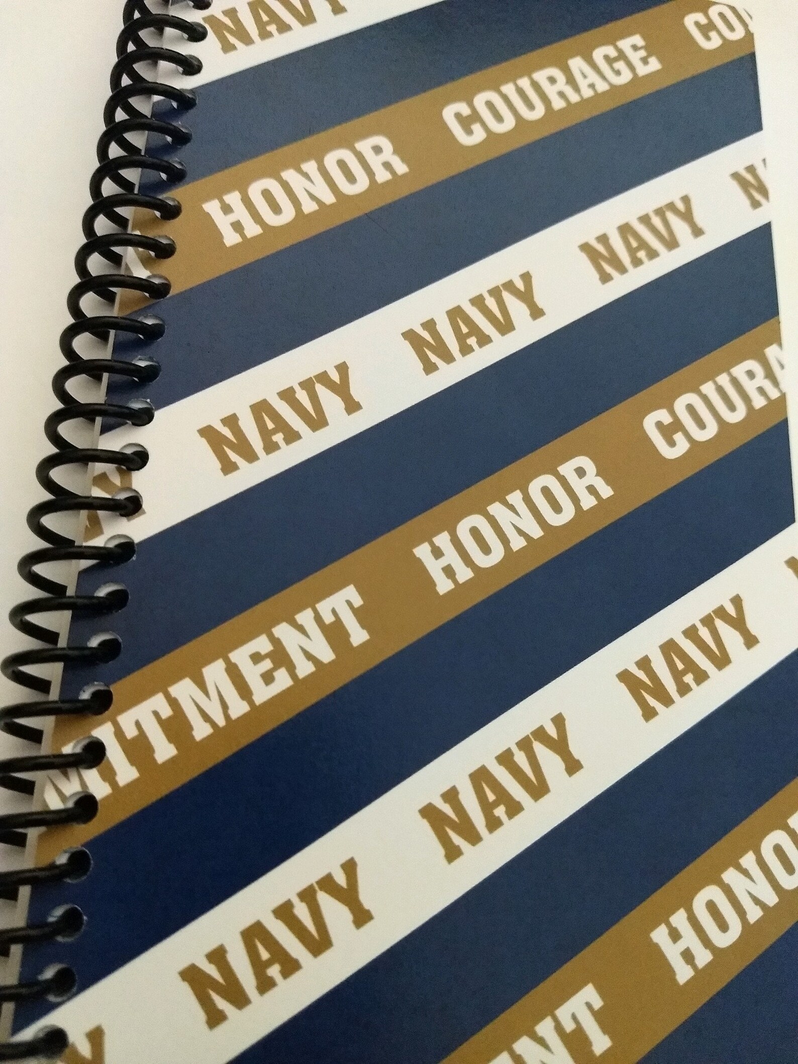 Navy Spiral Notebook Hand Made From Specialty Paper | Etsy