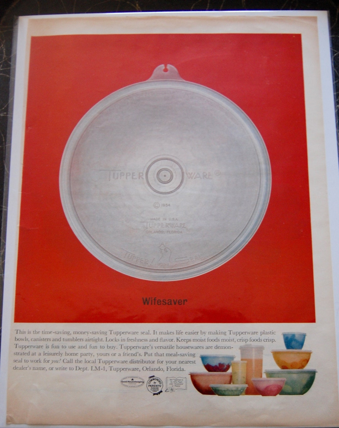Original Tupperware Ad From Life Magazine, 1963 - Etsy