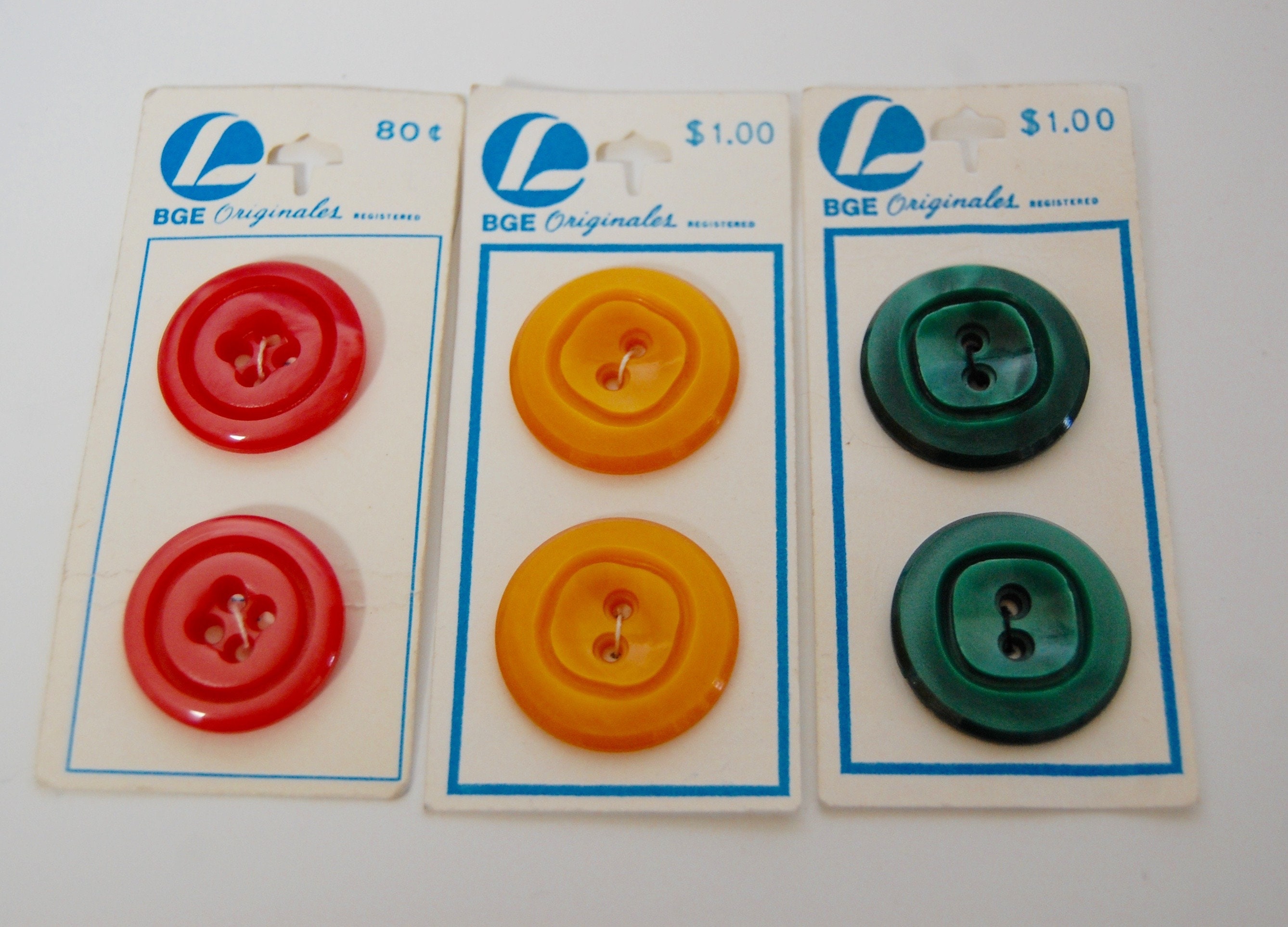 Vintage BGE Buttons on Original Cards - Lot of 5 - Etsy