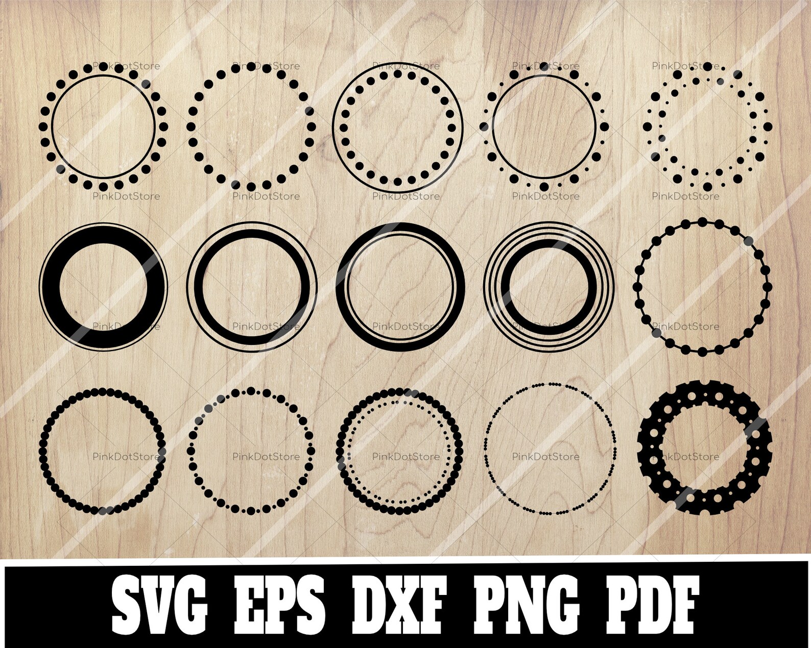 Dotted Frame Svg, Dotted Circle Svg, Circle Monogram Svg, Monogram Svg ...