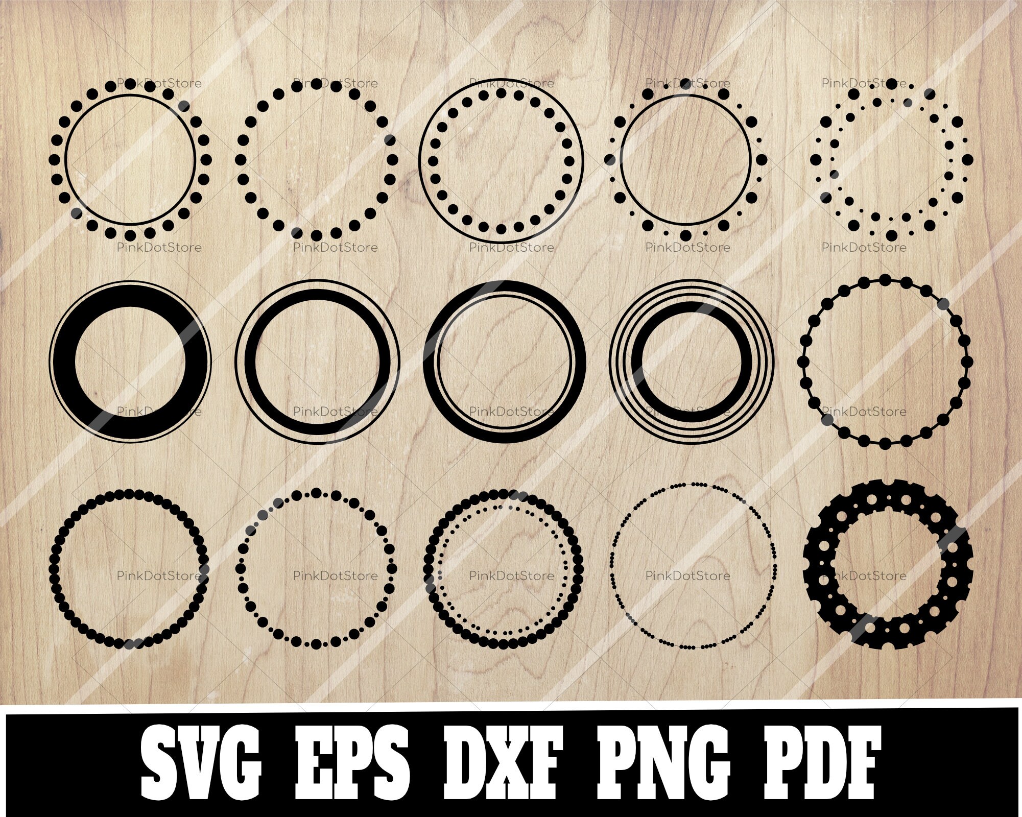 Dotted Frame Svg, Dotted Circle Svg, Circle Monogram Svg, Monogram Svg ...