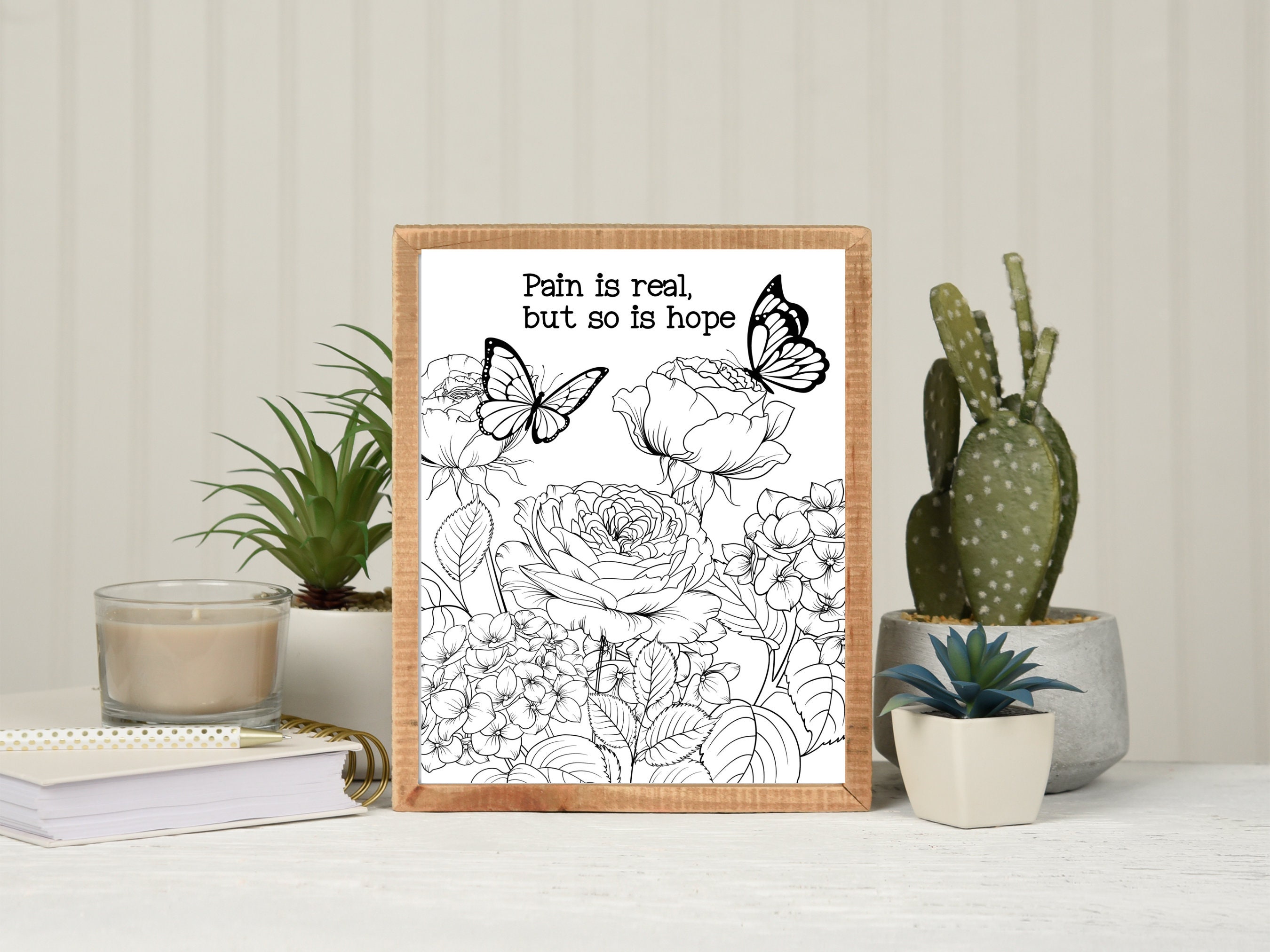 DIGITAL PRINTABLE Pain is Real Coloring Page Printable Spoonie - Etsy