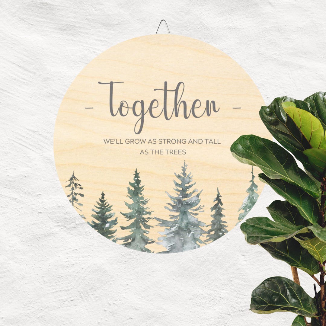 Nature-inspired Wood Sign Natural Home Decoration Round Wall Sign for ...