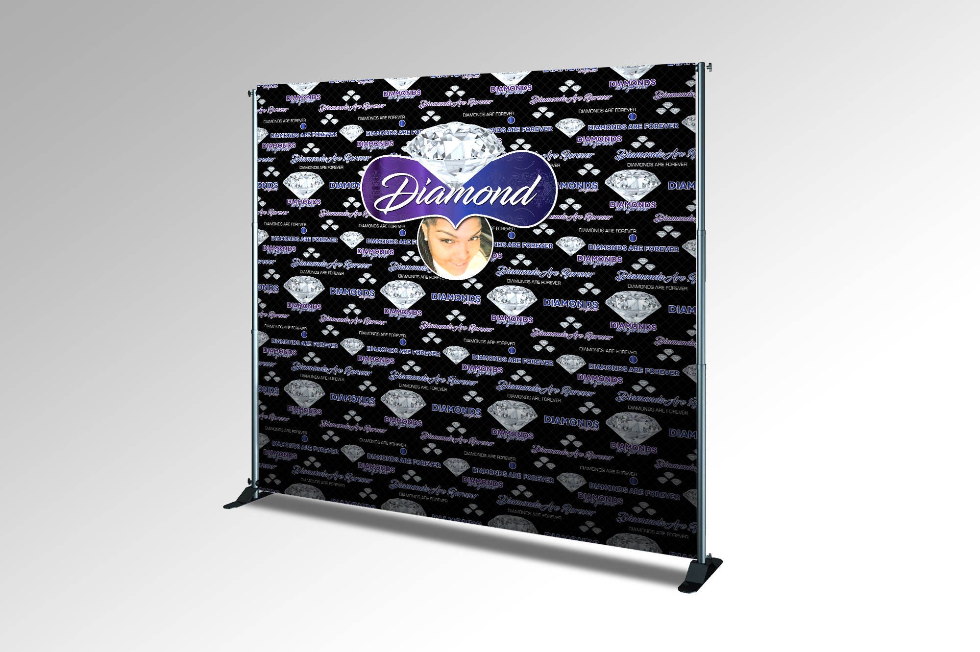 Personalized Rhinestone Step and Repeat for Photo Booth, Weddings ...