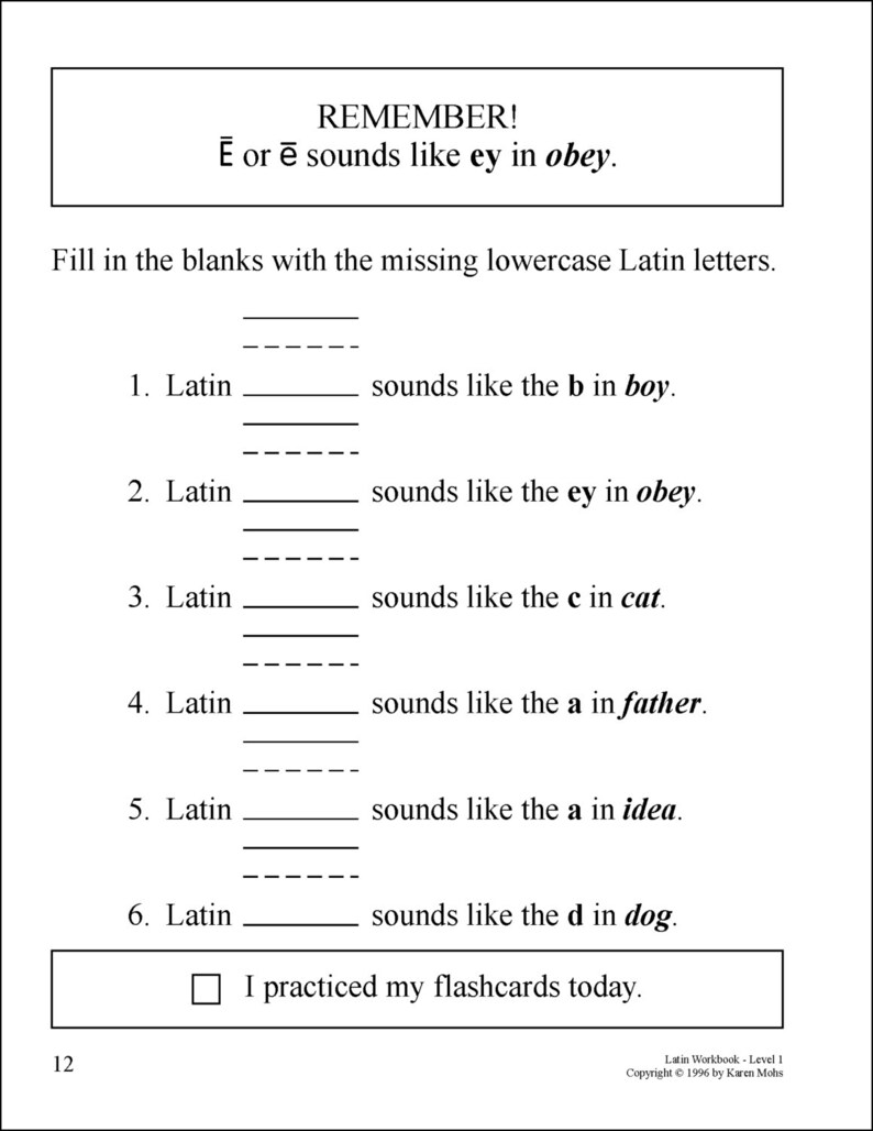 Latin 1 - Workbook, Homeschool Curriculum, Classical Language, School ...