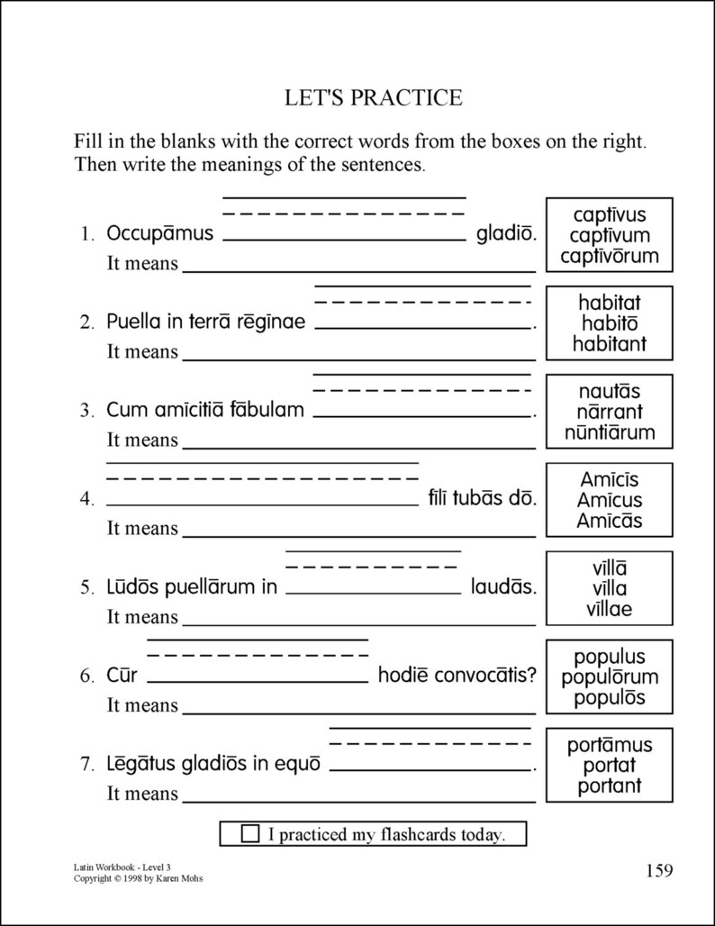 Latin 3 - Workbook, Homeschool Curriculum, Classical Language, School ...