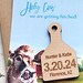 Cow Ear Tag Save the Date Magnet, Farm Wedding Invite, Wooden Save the ...