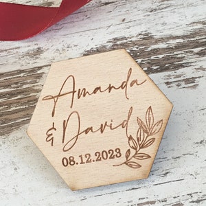 Hexagon Save-the-date Magnet, Modern Save the Date Cards, Wedding Trend ...