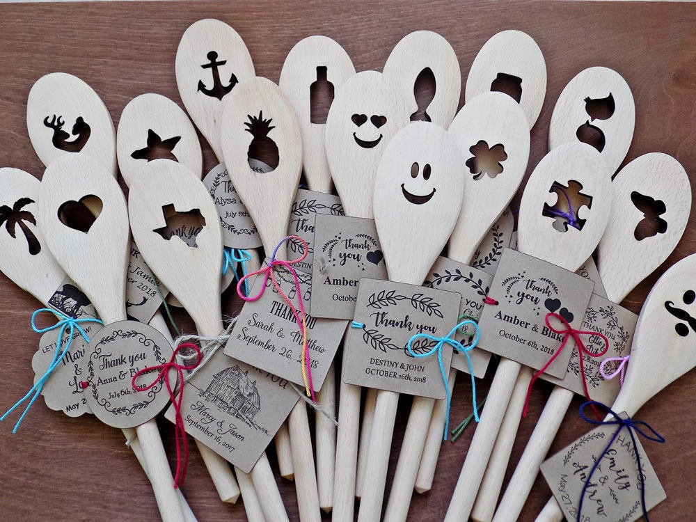 Anchor Wooden Spoon Rustic Wedding Favors Wooden Spoons Bridal | Etsy