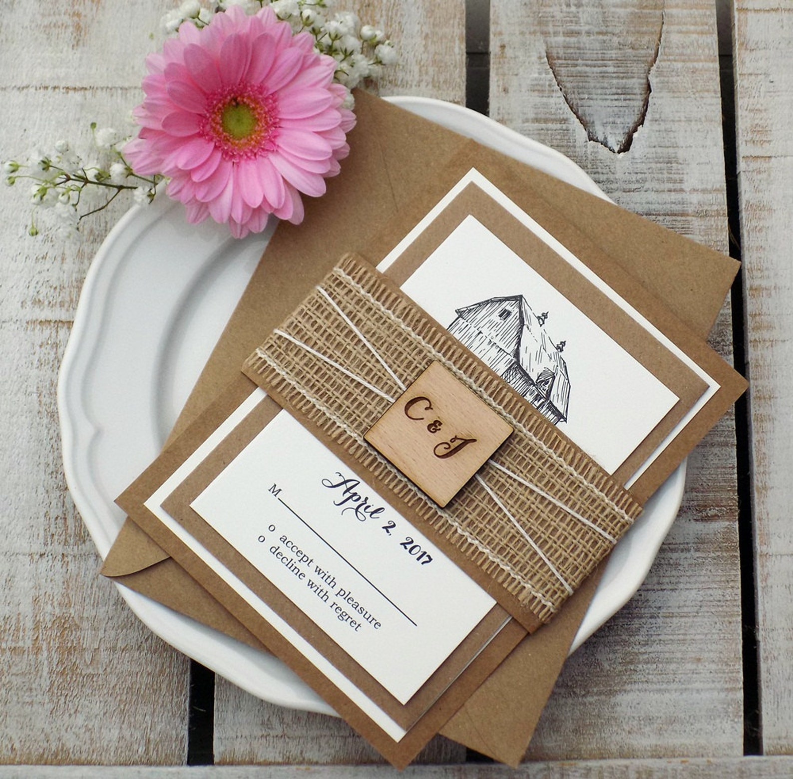 Barn Wedding Invite Farm Invitation Farm Wedding Rustic - Etsy