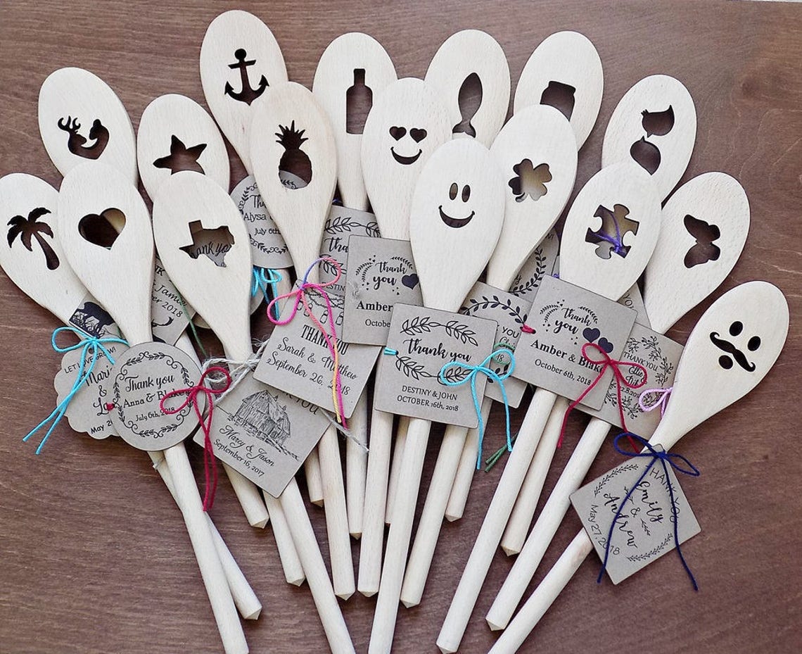 Anchor Wooden Spoon Rustic Wedding Favors Wooden Spoons Bridal - Etsy