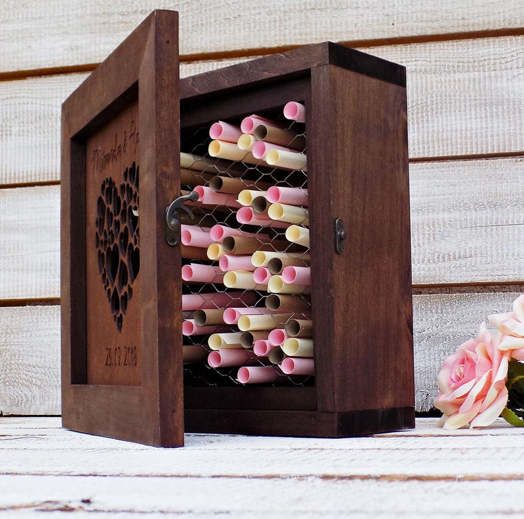 Shadow Box Wedding Guest Book Drop Box Guest Book 3D Guest Book ...