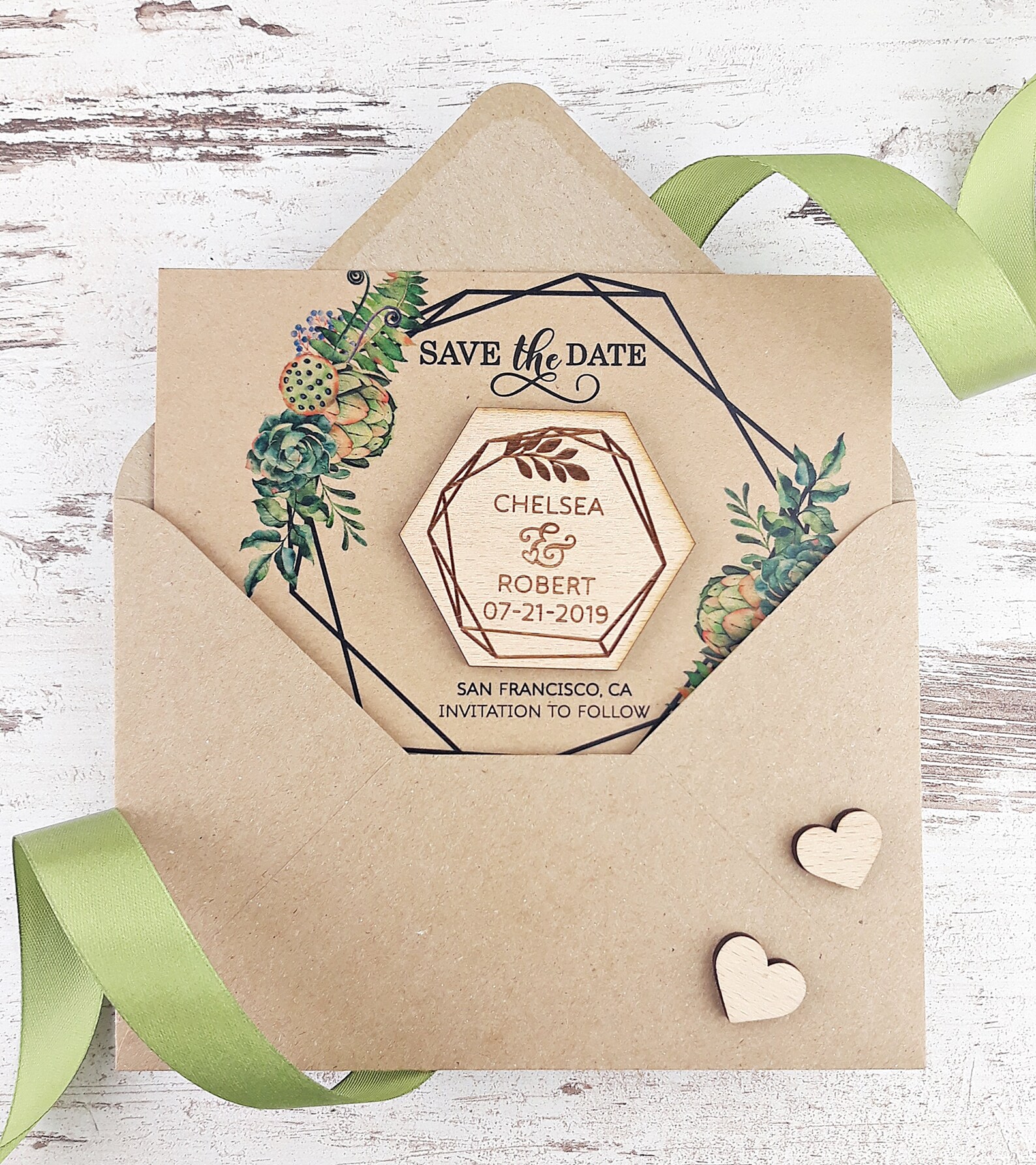 Rustic Wooden Save the Date Magnet - Etsy