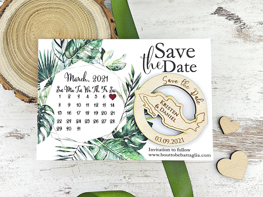 Mexico Save-the-date Magnet Destination Wedding - Etsy