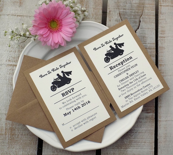 Motorcycle wedding invitations 60 photos - Vianawedding.com