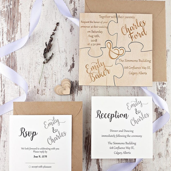 Puzzle Invitation - Etsy