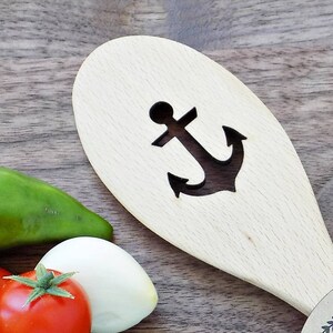 Anchor Wooden Spoon Rustic Wedding Favors Wooden Spoons Bridal Shower ...