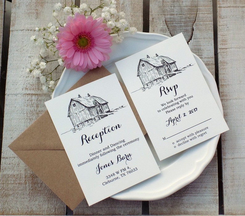 Barn Wedding Invite Farm Invitation Farm Wedding Rustic - Etsy