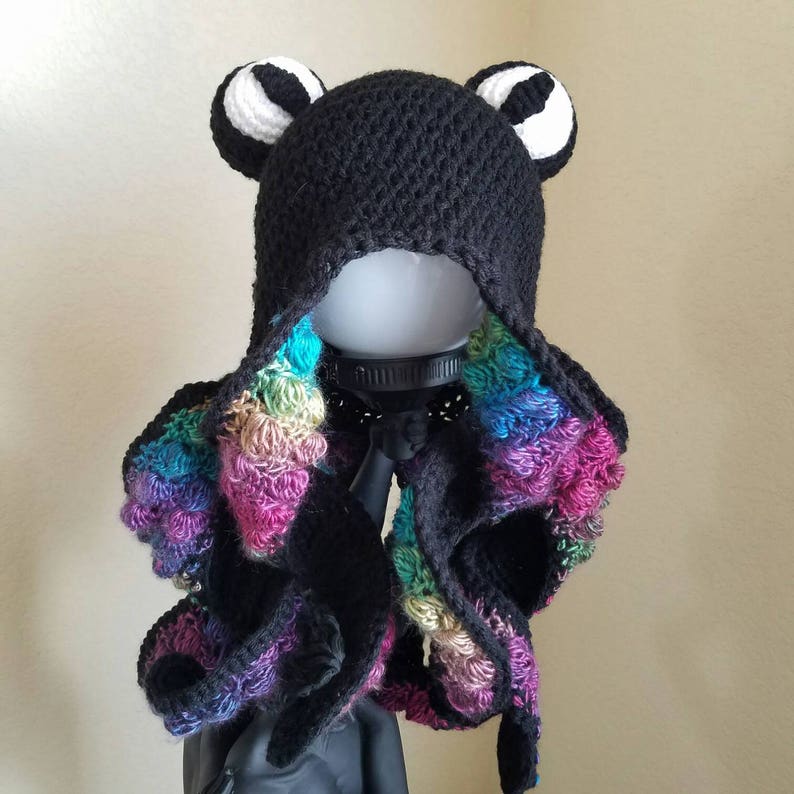 The Original "rainbow" Octopus Beanie Hat With Realistic Tentacles - Etsy