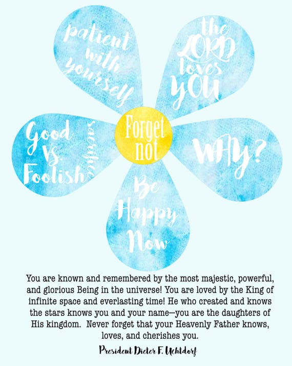 Forget me not digital printable | Etsy