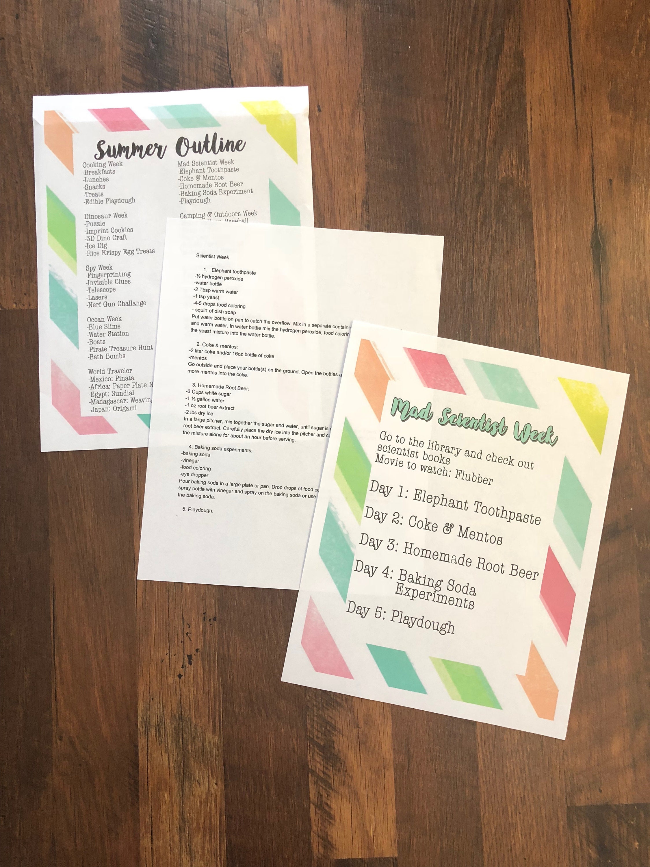 Summer Camp Week Mad Scientist Guide - Etsy