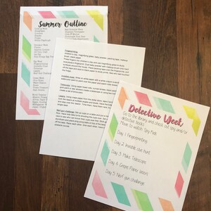 Summer Camp Detective Week Guide - Etsy