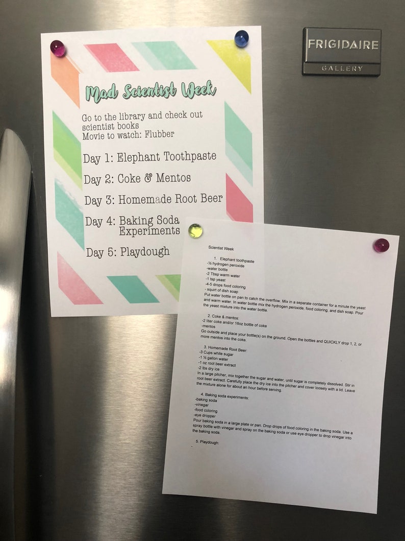Summer Camp Week Mad Scientist Guide - Etsy