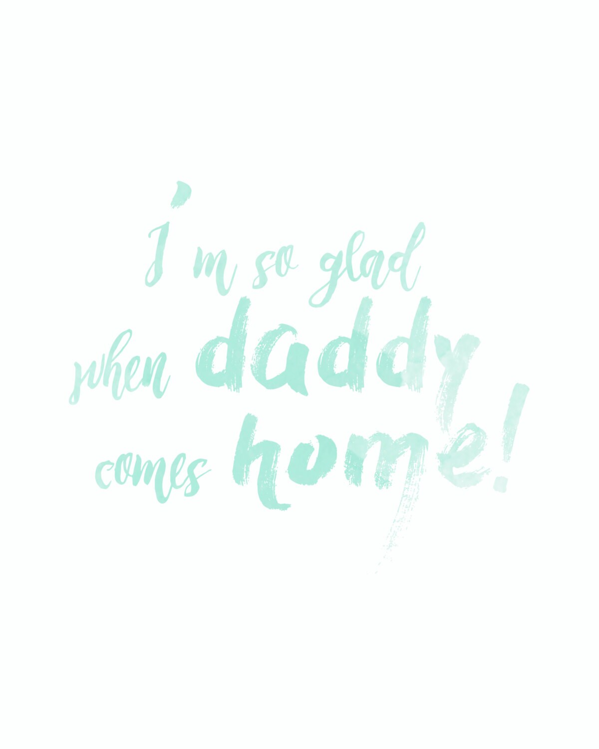 LDS 'daddy Comes Home' Primary Song Printable-green - Etsy