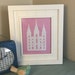 Cute, Pink LDS Temple Print - Etsy