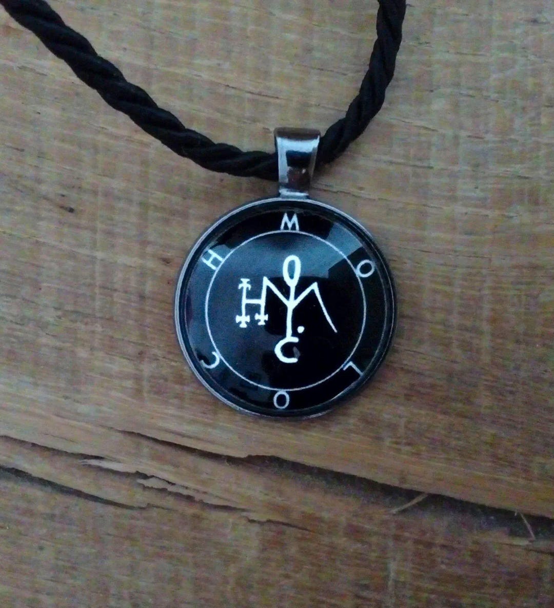 Moloch Sigil Symbol Necklace Pendant + Baphomet Box - Occult Moloque ...