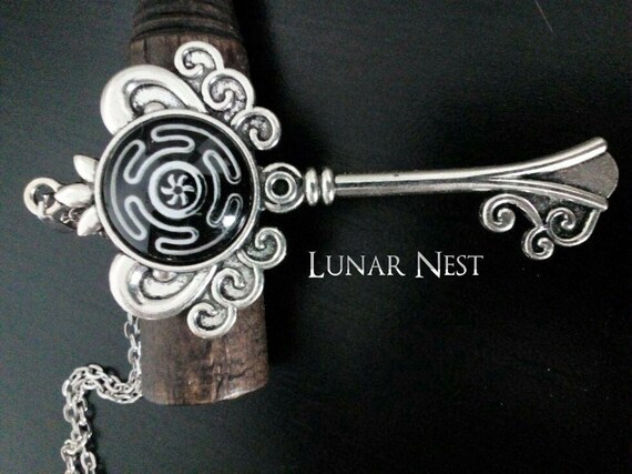 Key of Hekate Goddess With Wheel Symbol Pendant Necklace Box - Etsy