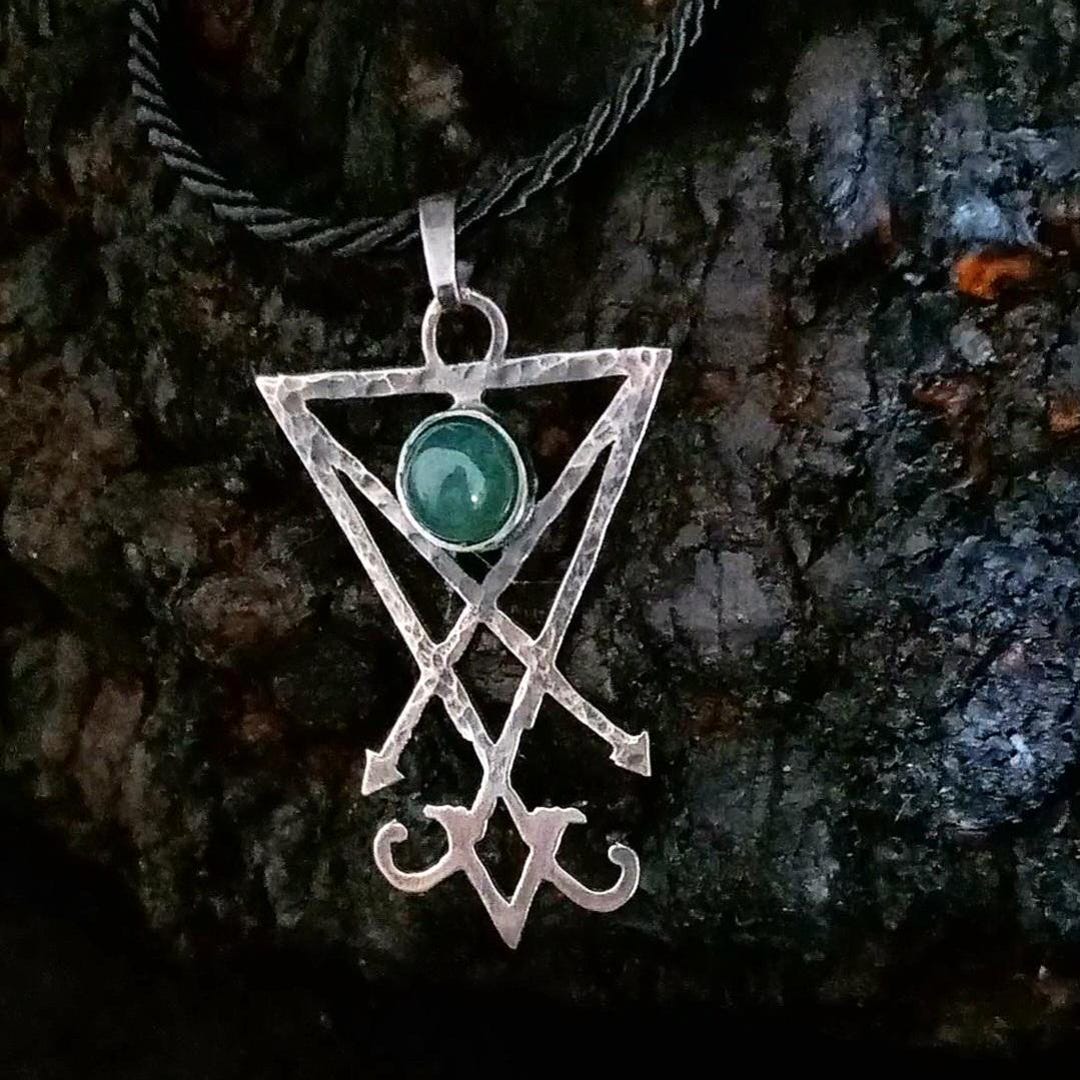 Lucifer Sigil Symbol With Green Agate + Baphomet Box - Seal of Lucifer ...
