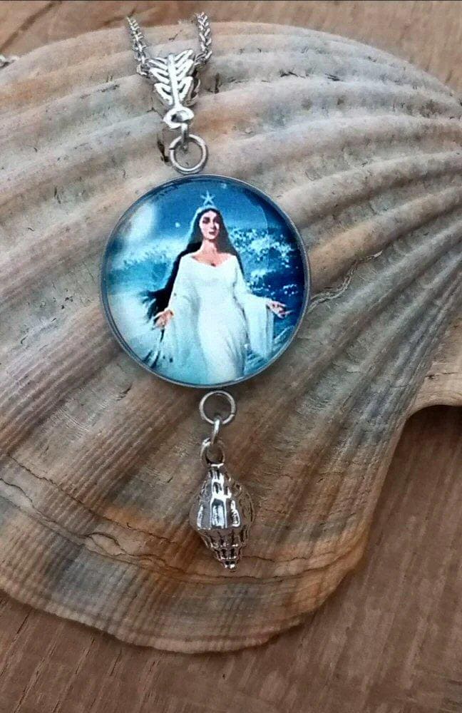 Iamanjá Yamanjá Goddess of the Sea Necklace + Gift Box - Orixá Pendant ...