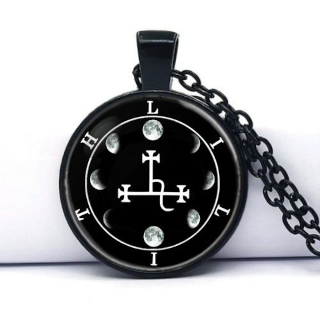 Lilith Seal Sigil With Moon Phases Necklace Gift Box Lilith Simbol ...