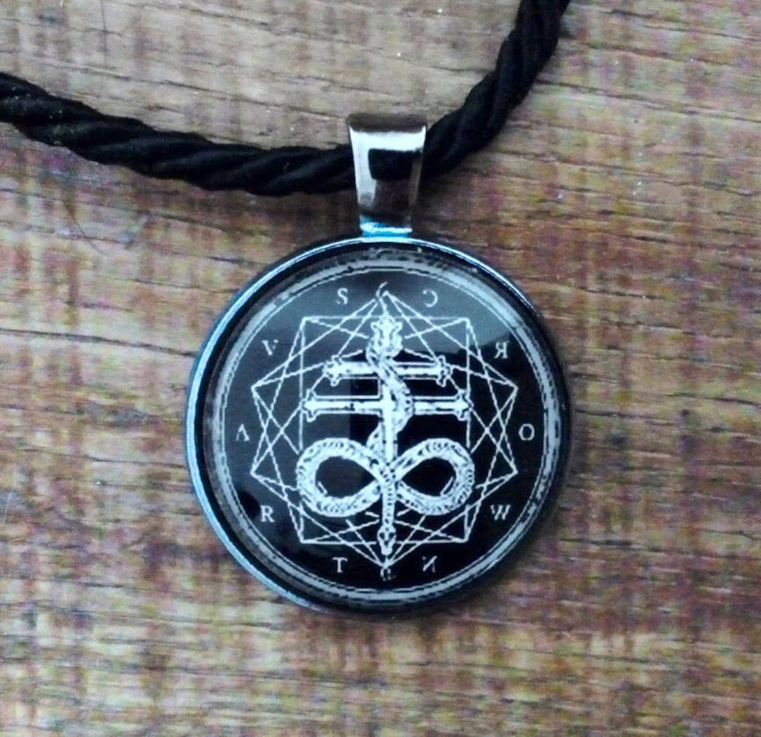 Leviathan Serpent Cross Necklace + Baphomet Box - Dragon Snake Satan ...