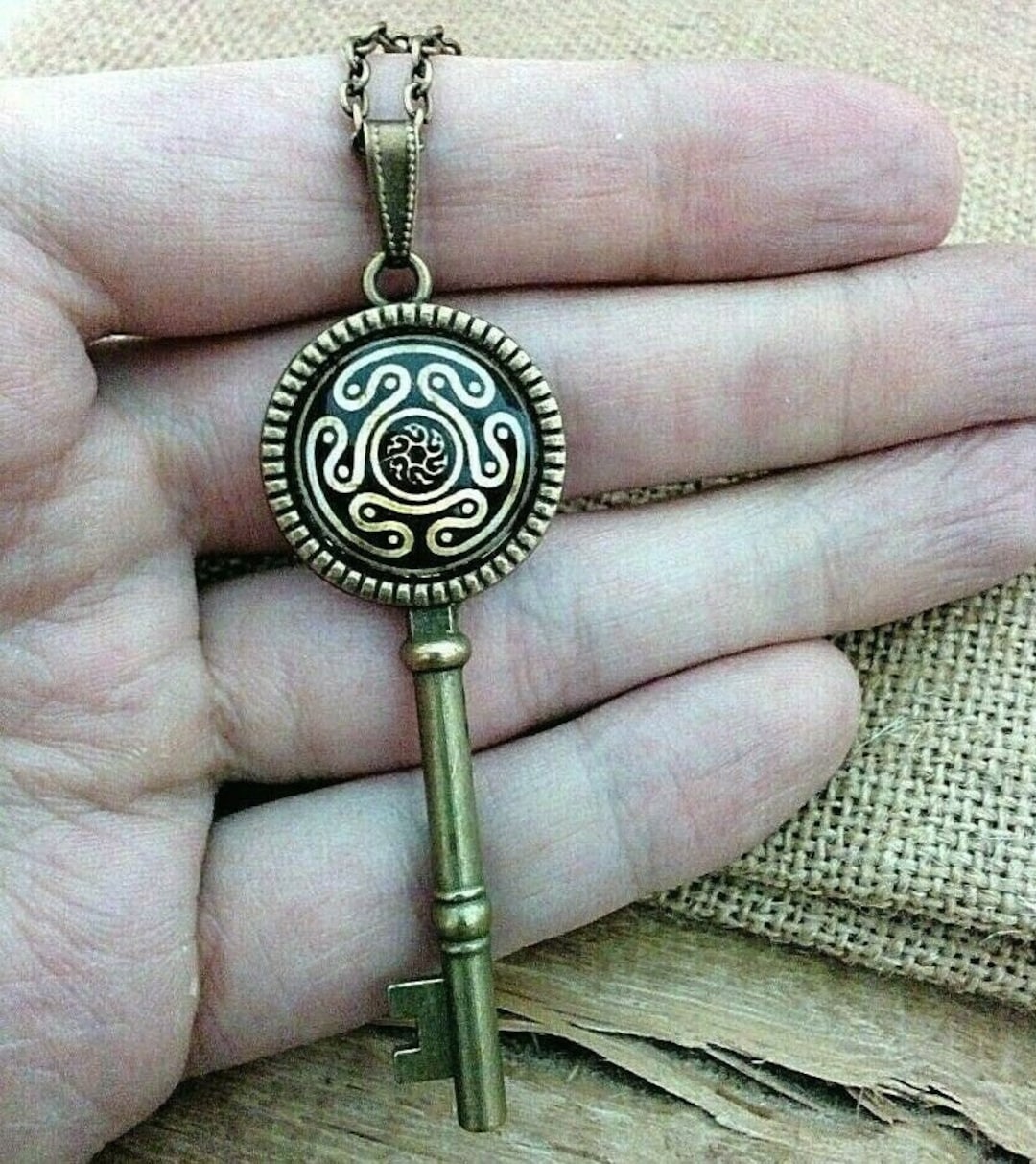 Goddess Hekate Key Symbol Pendant Necklace + Box - Hecate Witchcraft ...