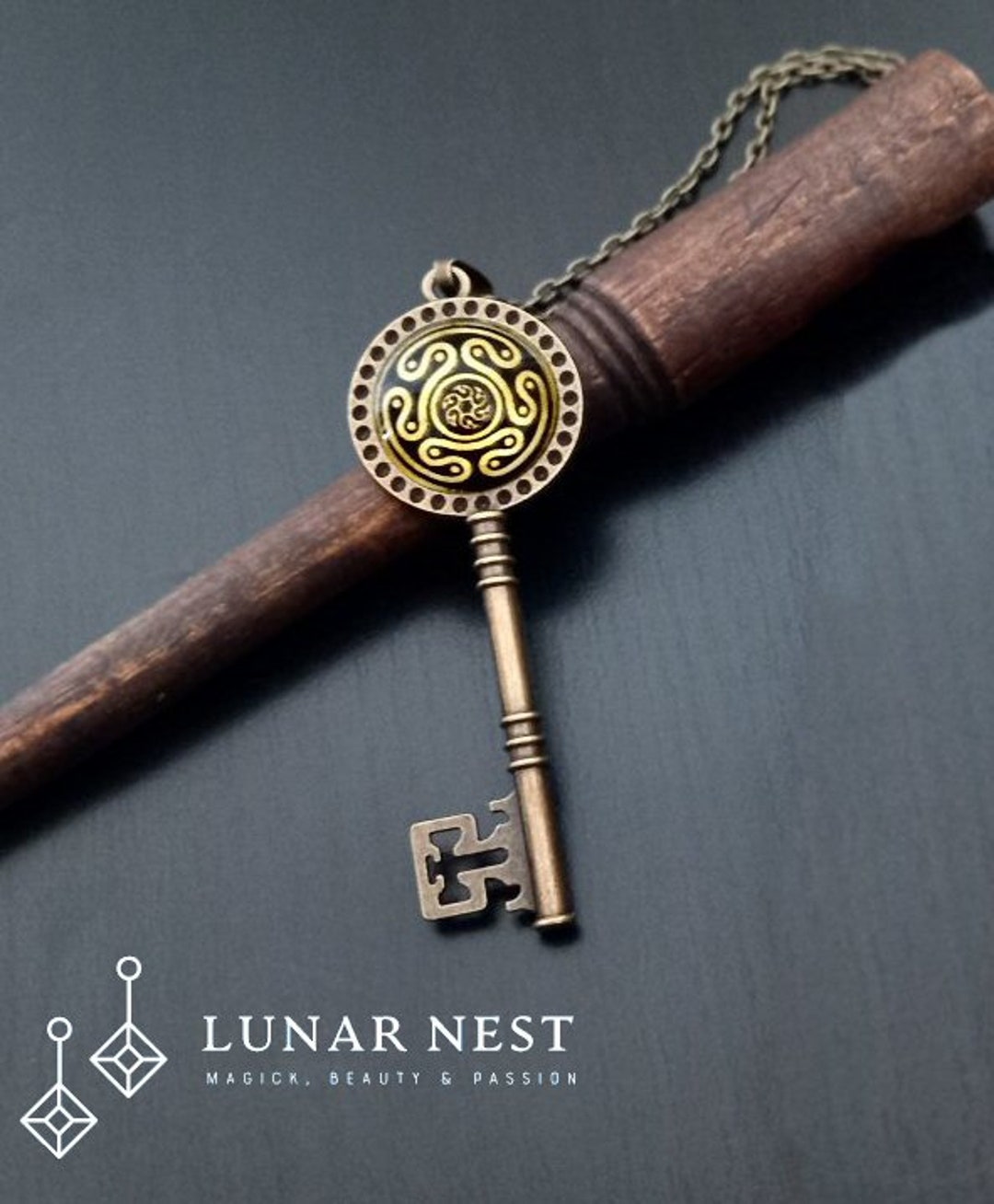 Hekate Key Goddess Symbol Pendant Necklace + Box - Hecate Witchcraft ...