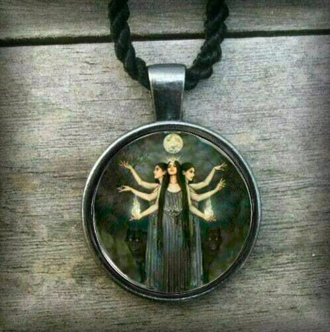 Goddess Hekate Necklace Pendant Gift Box Triple Hecate - Etsy
