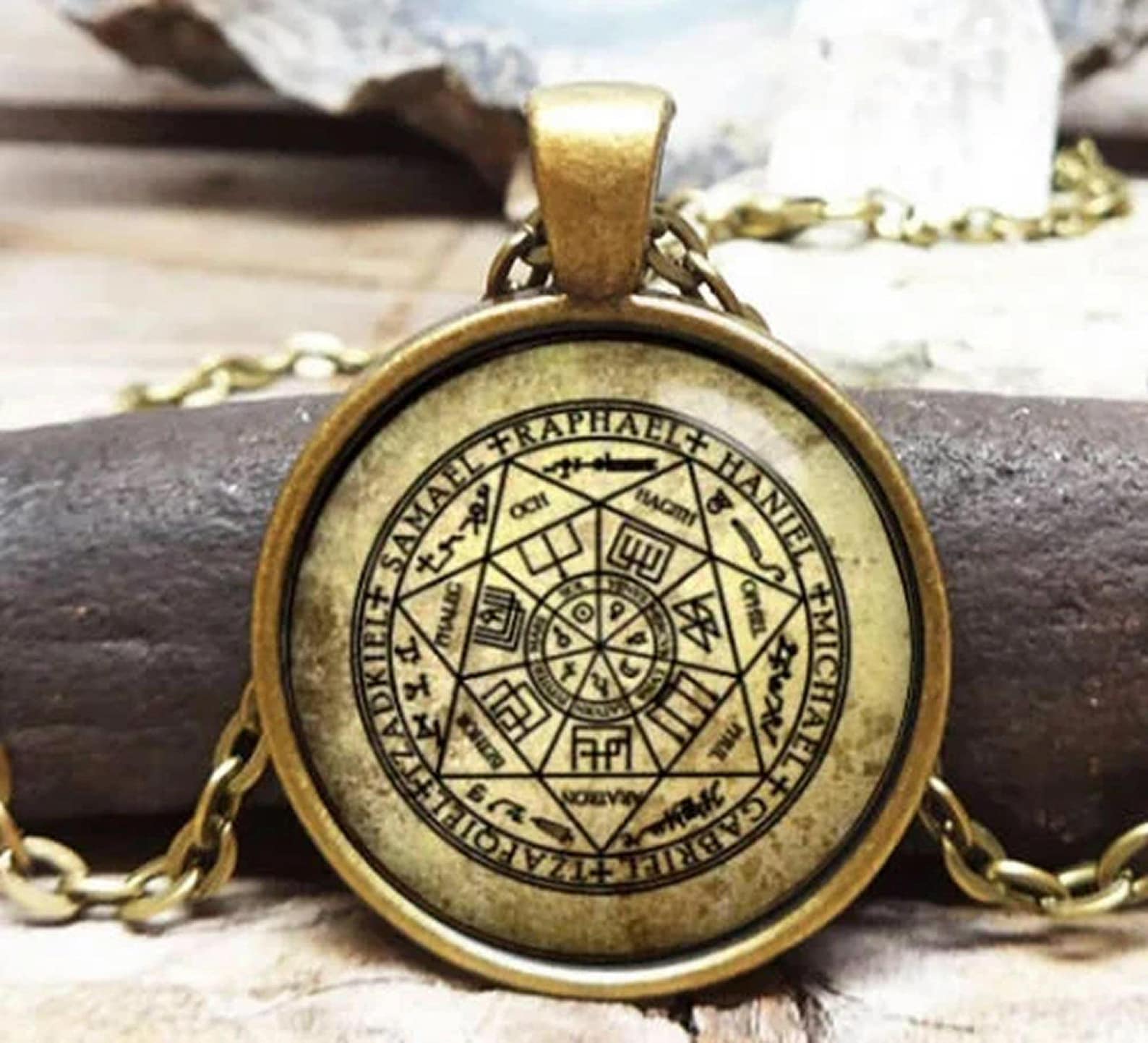 Seven 7 Arch Angels Sigil Pendant + Box - Amulet Archangel Michael ...