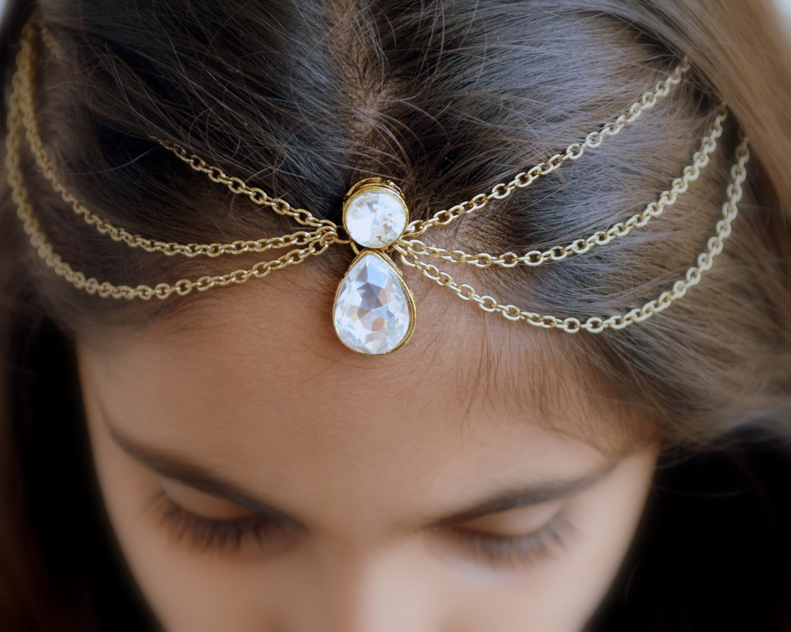 Kundan Matha Patti Indian Maang Tikka Headpiece Rajasthani - Etsy