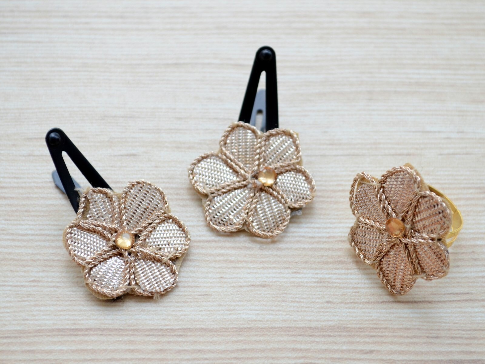 Indian Hair Clip Accessory Set for Kids Girls Gold Flower - Etsy UK