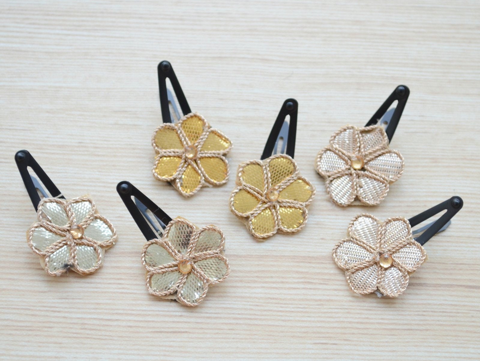 Indian Hair Clip Accessory Set for Kids Girls Gold Flower - Etsy UK