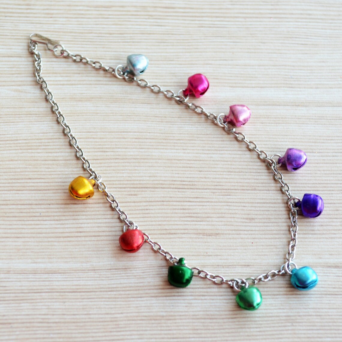 Baby Bell Anklet, Multicolour Rainbow Ankle Bracelet for Baby Girls ...