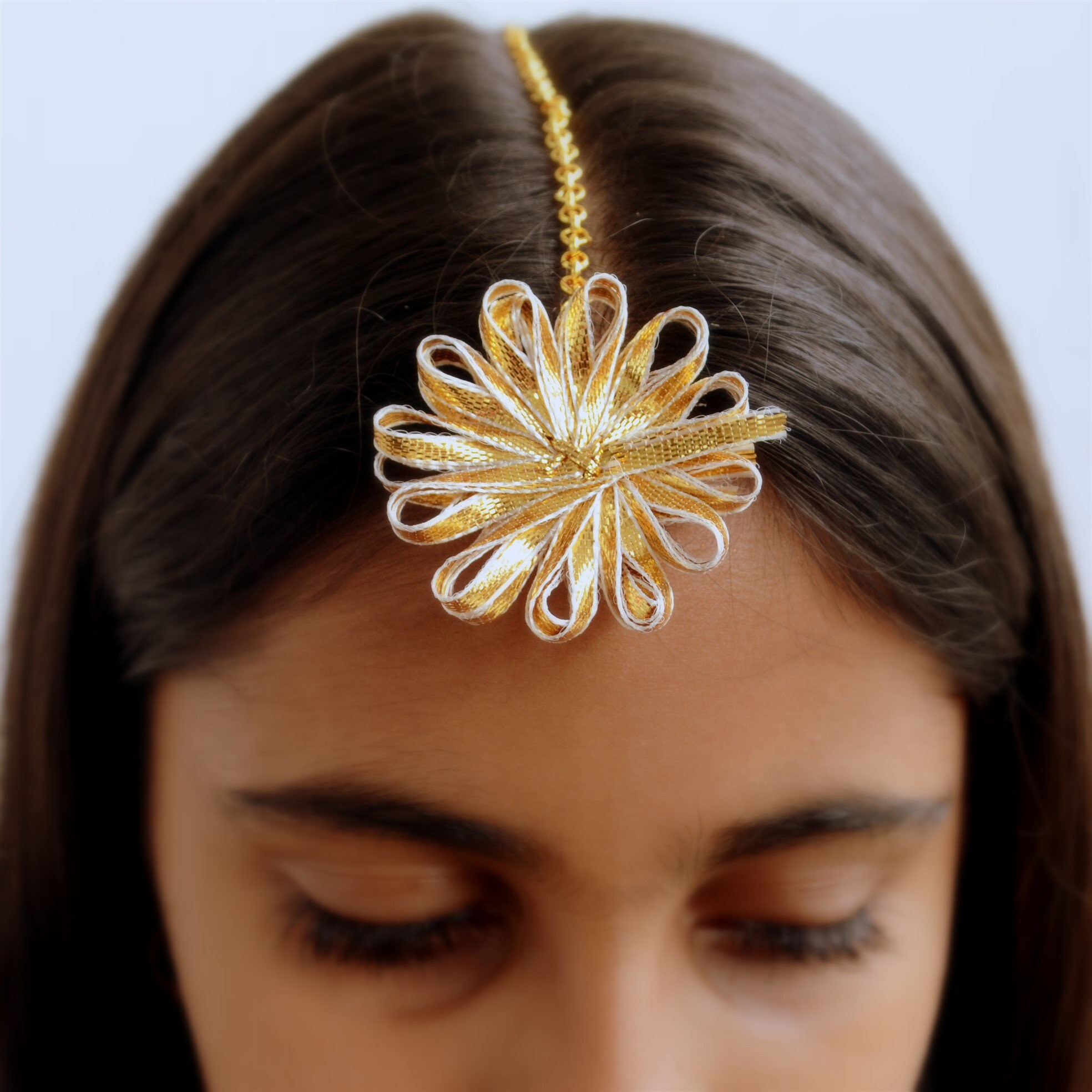 Indian Forehead Jewelry Sangeet Mehendi Maang Tikka Headpiece | Etsy
